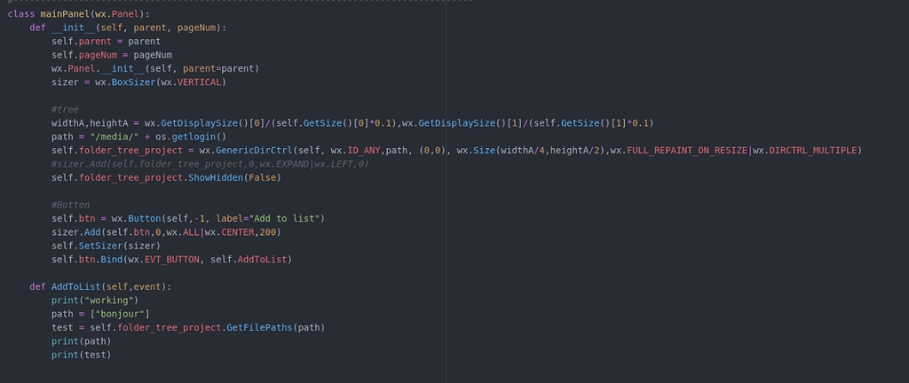 GenericDirCtrl.GetPaths(paths) doesn't exist? - Newbie Help - Discuss wxPython