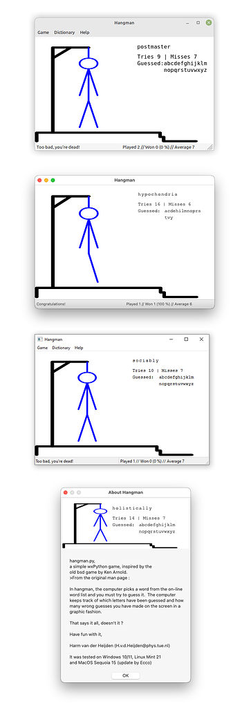 Open source hangman game - wxPython Dev - Discuss wxPython
