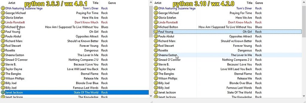 Listctrl behaviour after update - wxPython Users - Discuss wxPython