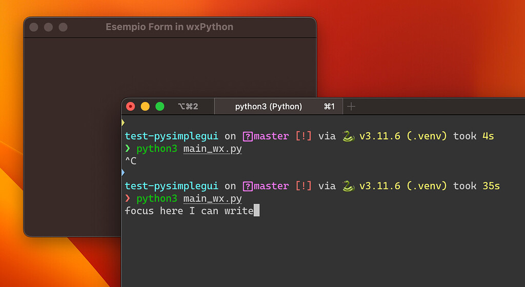 MacOS window opens in the background and does not receive focus - wxPython Dev - Discuss wxPython